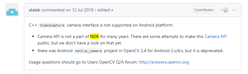 android直接利用opencv打开摄像头失败原因及解决方案_为什么opencv无法打开安卓摄像头-CSDN博客