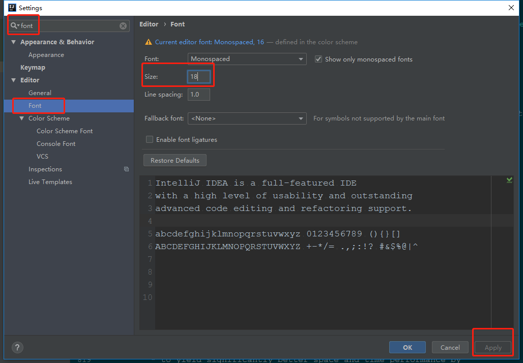 idea设置字体大小（换主题后的字体大小设置）_idea2023 切换ui 字体变小了-CSDN博客