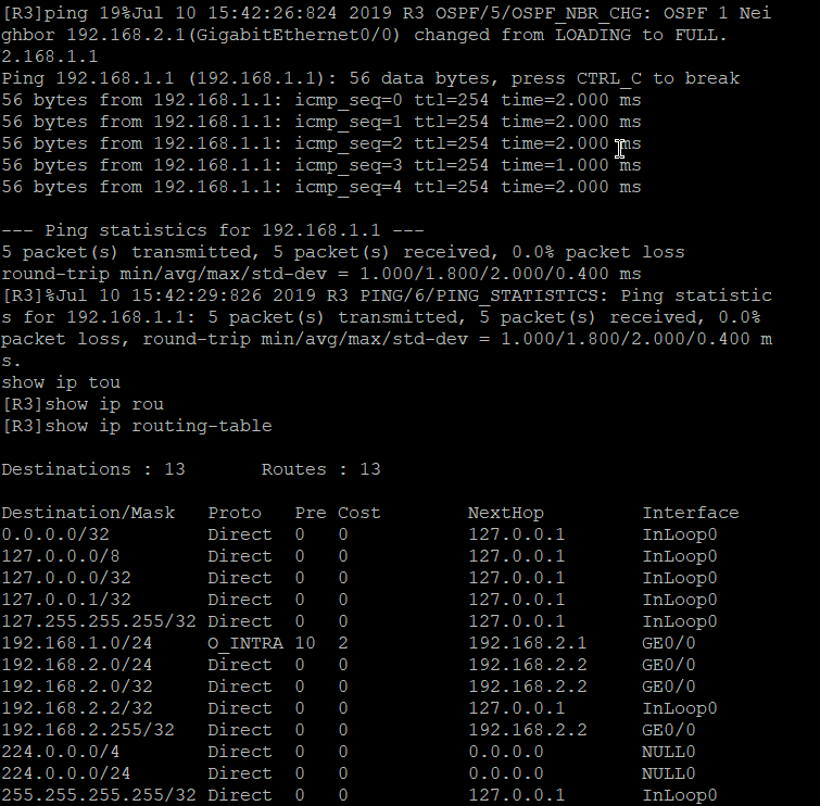 H3C OSPF 单区域、多区域（虚连接）配置_华三ospf多区域配置-CSDN博客