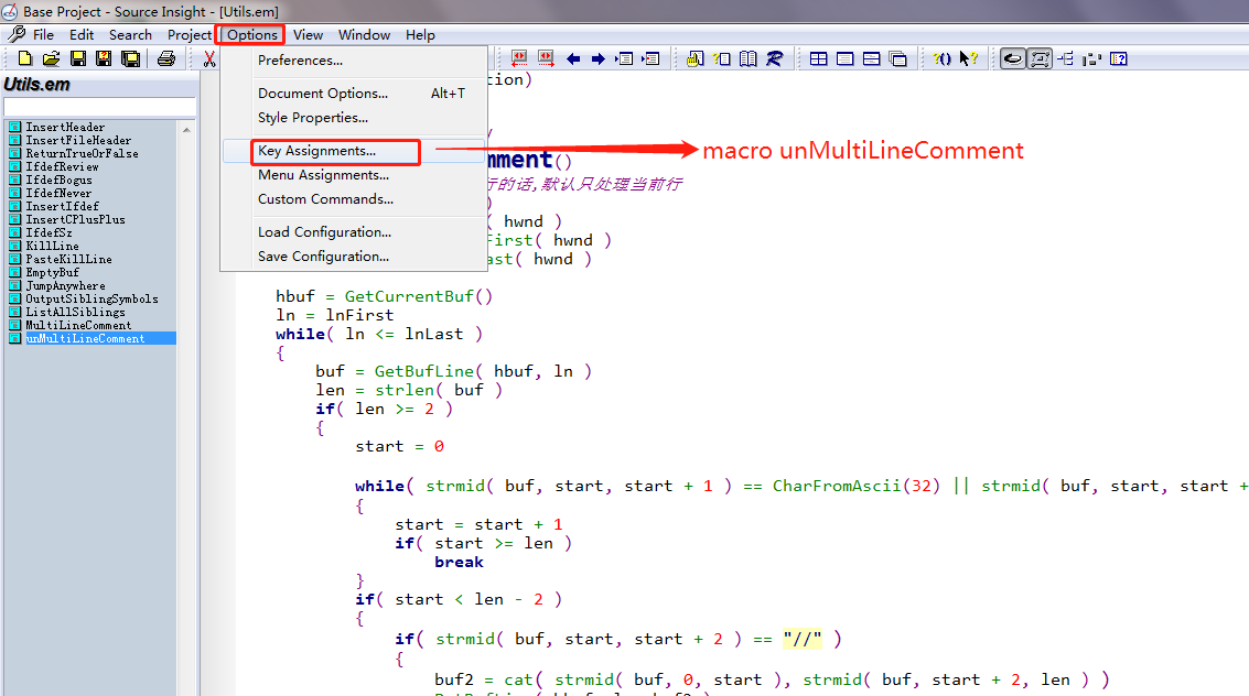 Source Insight 3.5 代码注释和取消注释快捷键的设置_sourceinsight3.5 快捷注释-CSDN博客