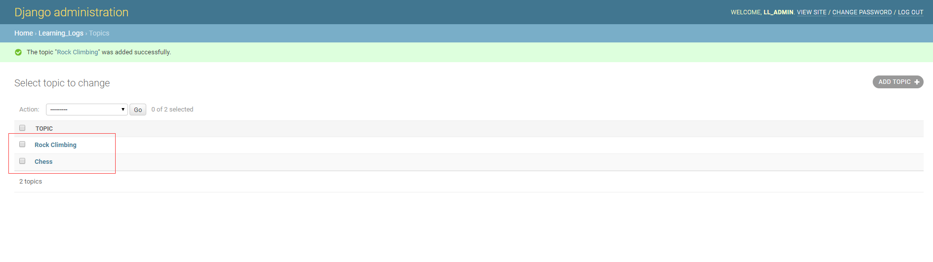 Django入门（一）_这些代码导入我们要注册的模型topic,再使用admin.site.register()让给你dja-CSDN博客