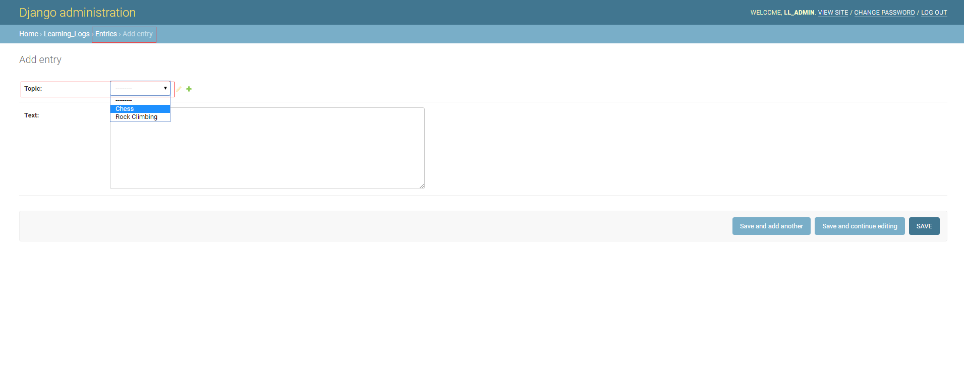 Django入门（一）_这些代码导入我们要注册的模型topic,再使用admin.site.register()让给你dja-CSDN博客
