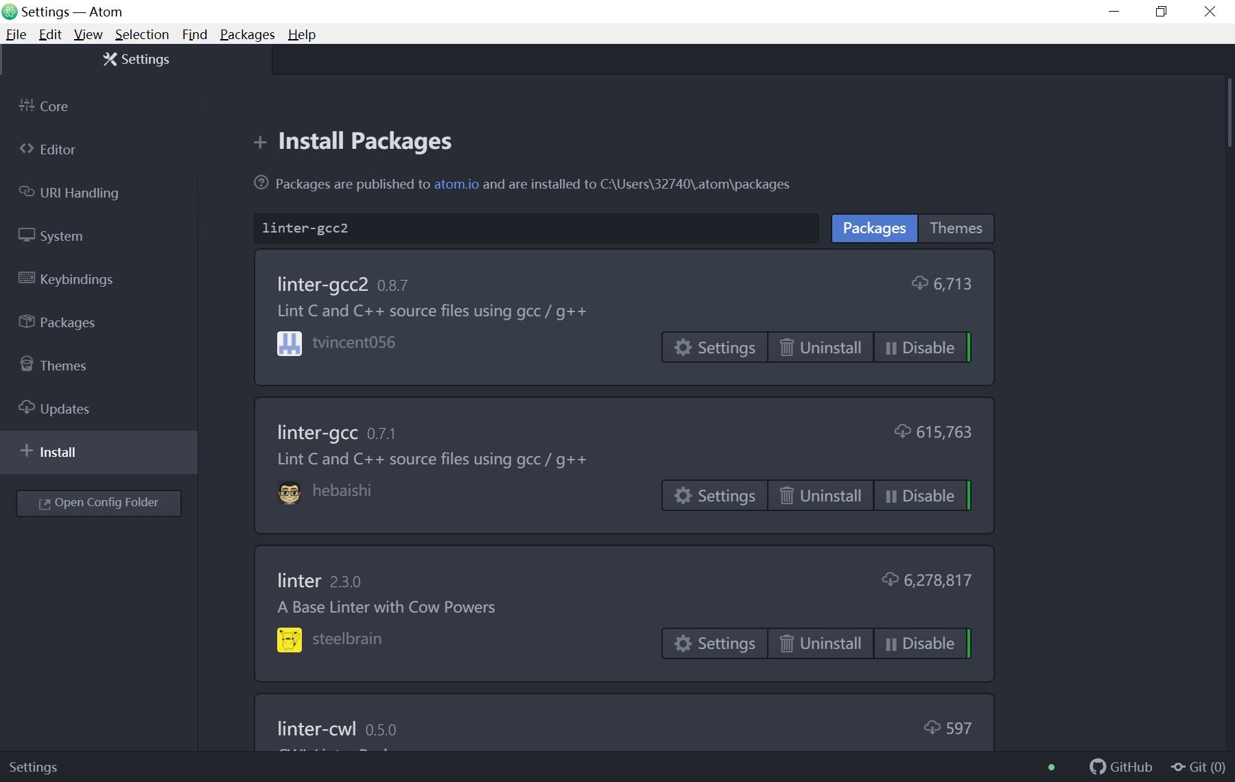 [Atom C/C++环境配置] 重点解决lnter-gcc不显示代码错误的问题_gcc编译不显示错误信息-CSDN博客