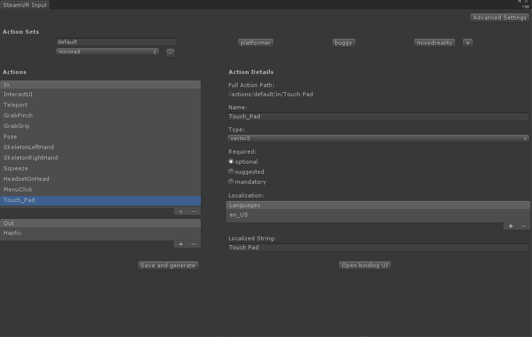 Unity开发VR项目（二）——SteamVR按键设置_unity3d使用steamvr绑定按键手柄按键-CSDN博客