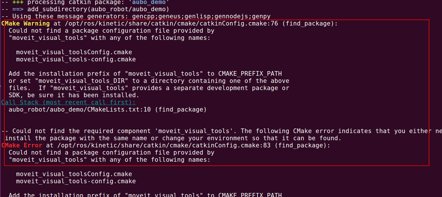 ROS环境搭建并使用aubo机械臂工程进行仿真_aubo ping-CSDN博客