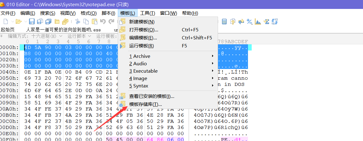 010Editor查看PE、EXE文件_010editor打开exe-CSDN博客