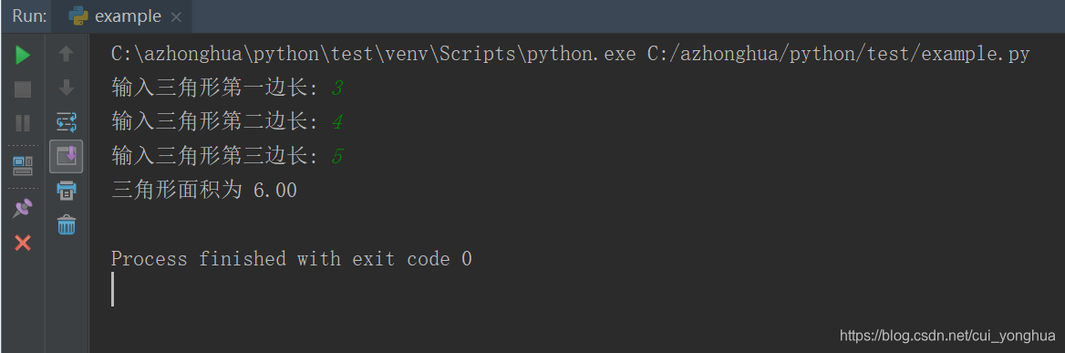 用python 根据三角形的三边来计算面积 (python经典编程案例)python输入三角形三边长求面积的程序 Csdn博客