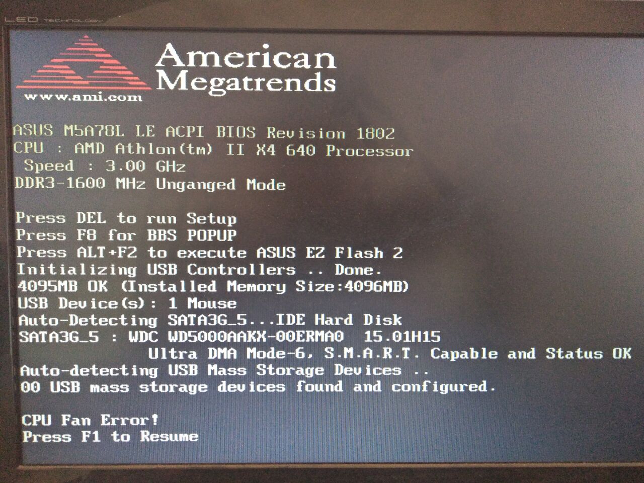 CPU Fan Error 解决：华硕主板M5A78L LE设置风扇最低转速限制_cpu风扇最低转速限制忽略-CSDN博客