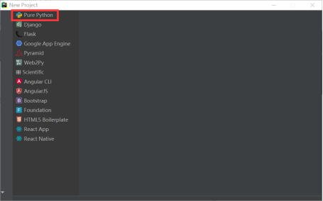 Pycharm创建python工程_怎么创建一个pure python项目-CSDN博客