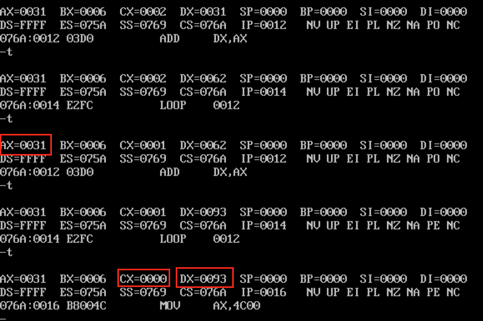 5.3 在Debug中跟踪用loop指令实现的循环程序-CSDN博客