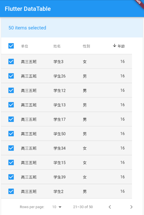 Flutter DataTable数据表_flutter table 表格-CSDN博客