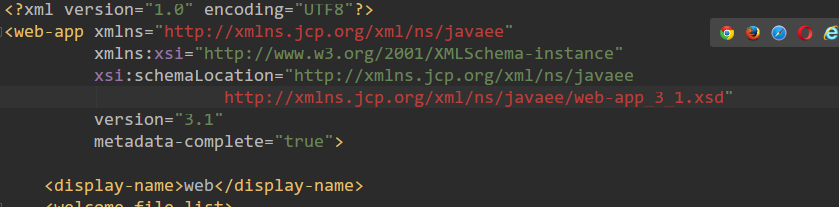 新建web.xml文件头报错报红xmlns="http://xmlns.jcp.org/xml/ns/javaee"，http://xmlns.jcp.org/xml/ns/javaee ...