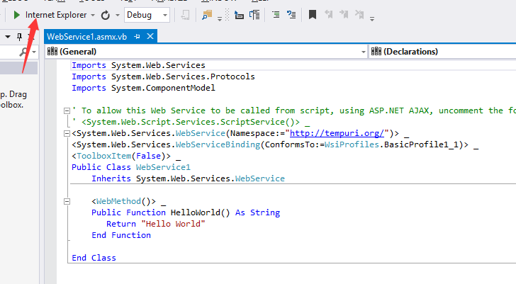 在vs2013下利用vb.net简单使用WebService实例_vs2013 webservice 怎么启动-CSDN博客