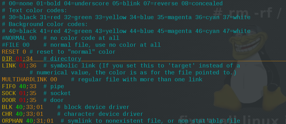 linux终端下文件不同颜色的含义_linux 不同权限文件颜色不同-CSDN博客