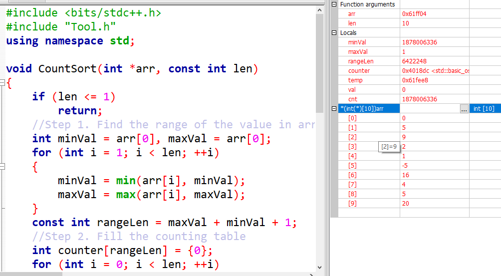 Debug C++ 程序时如何查看数组中的内容_c++调试查看数组-CSDN博客