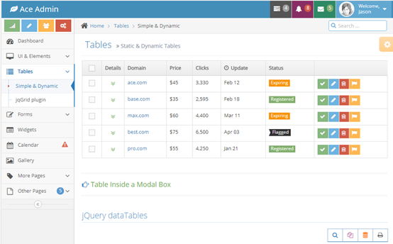 基于Bootstrap的响应式后台管理模板Ace_ace bootstrap-CSDN博客