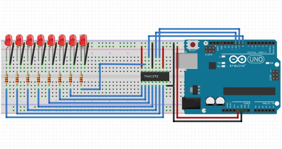 Arduino基础入门篇22—74HC595扩展IO_arduino 74hc595-CSDN博客