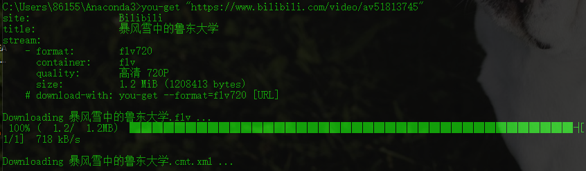 与你分享用python的you-get库下载视频，不限速哟~~_you-get有限速吗-CSDN博客