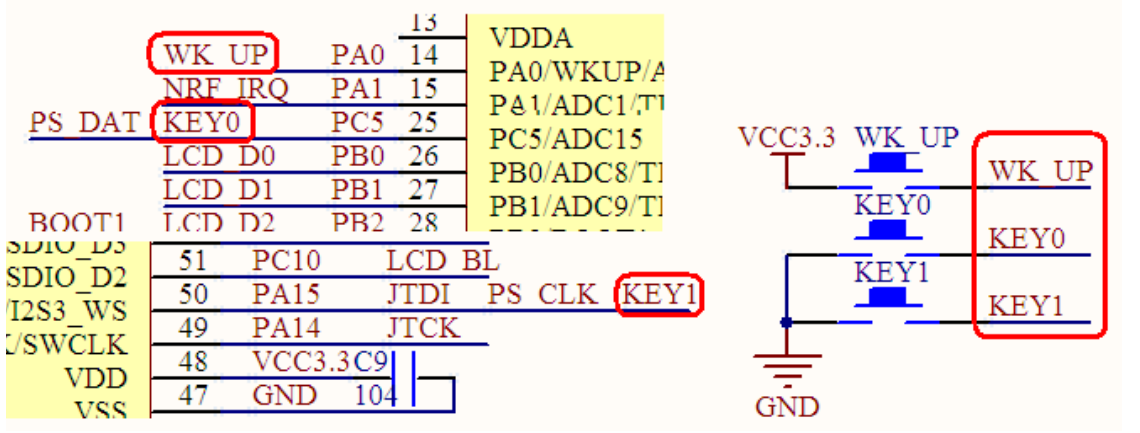 Stm32的按键原理和编程过程 Stm32按键什么电平触发 Csdn博客