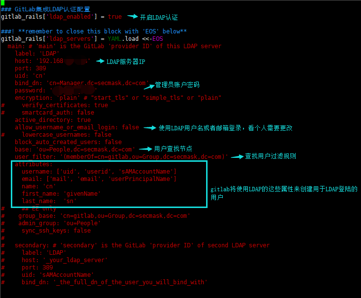 gitlab使用LDAP用户管理配置_could not authenticate you from ldapmain because "-CSDN博客