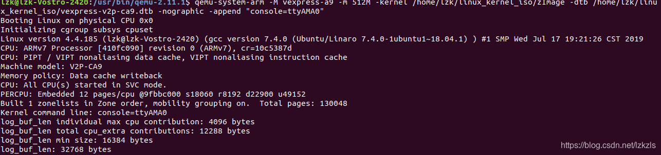 Qemu模拟vexpress A9(arm架构) 搭建linux Kernel运行环境(qemu的安装;linux内核的编译与运行;)qemu Vexpress A9 Csdn博客