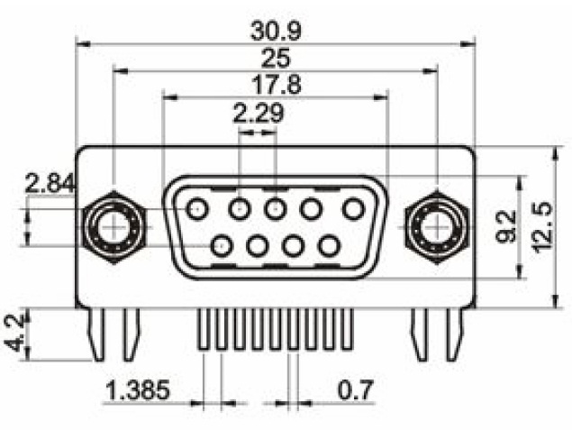 DB9 公头母头引脚定义及连接_581的db9公母头接口的组成与工作原理-CSDN博客