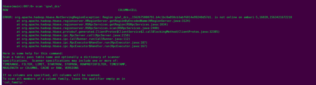 【hbase】HBase报错org.apache.hadoop.hbase.NotServingRegionException的解决办法_org.apache.hadoop.hbase ...