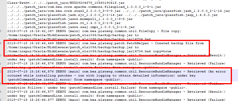weblogic安装补丁报java.util.zip.ZipException:error in opening zip file_oracle error in opening zip ...