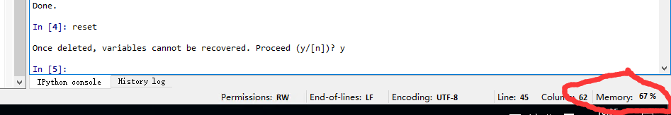 Python清除单个变量及清理控制台_spyder mem80%什么意思-CSDN博客