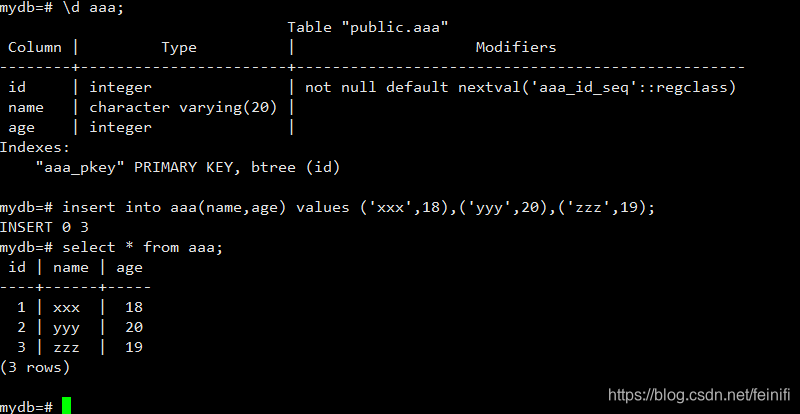 Postgresql数据库表实现id自增postgres 自增id Csdn博客