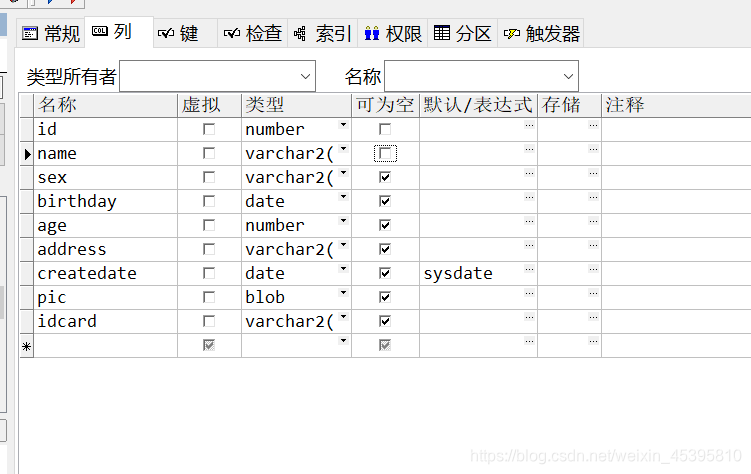 Plsql Dev创建表 表的增删改 唯一键主外键的设置plsql设置外键 Csdn博客