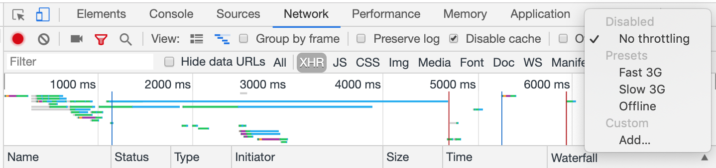 Chrome浏览器的Network面板介绍_chrome调试台中network选项卡下查看网络请求,在请求中哪一个是异步请求请求的-CSDN博客