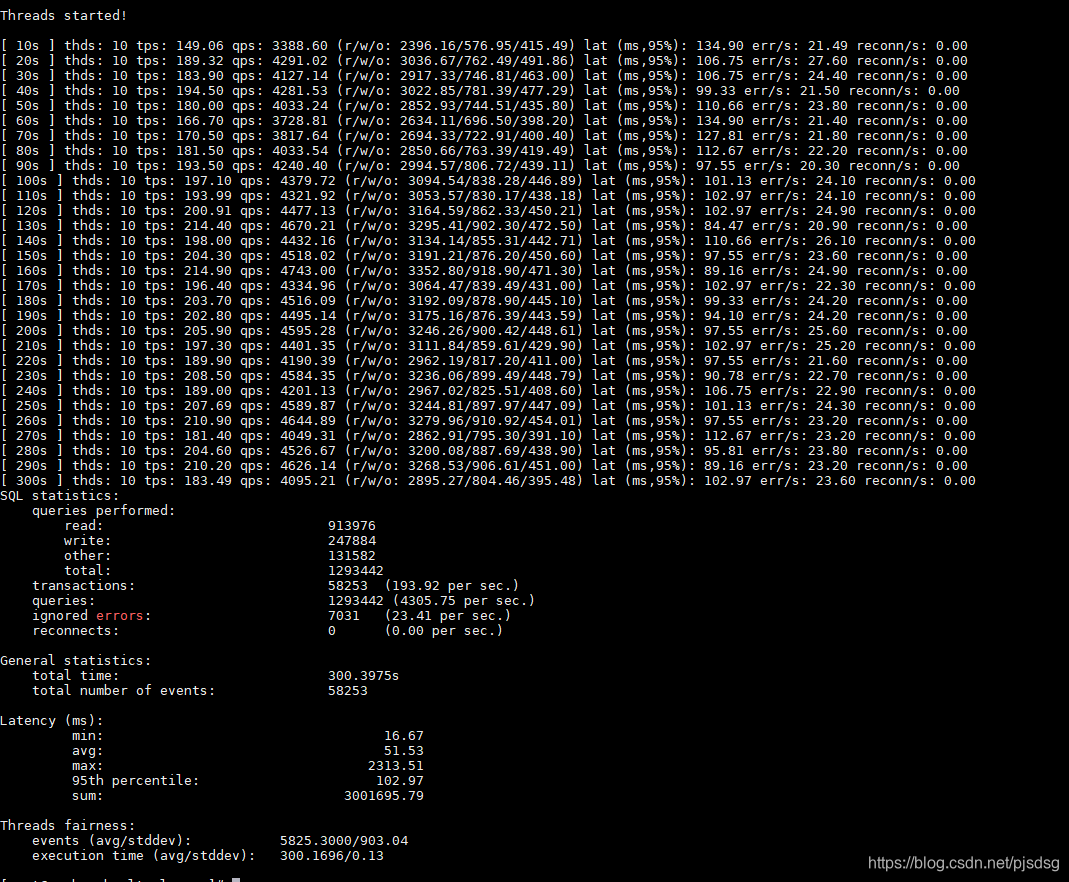 数据库性能测试之sysbench基准测试sysbench读取与qps Csdn博客
