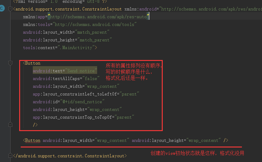 Android Studio布局xml文件代码风格设置_androidstudioxml界面转为代码-CSDN博客