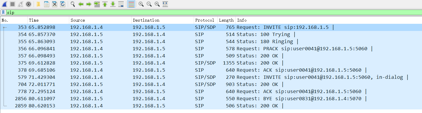 SIP 协议抓包学习笔记_sip抓包-CSDN博客