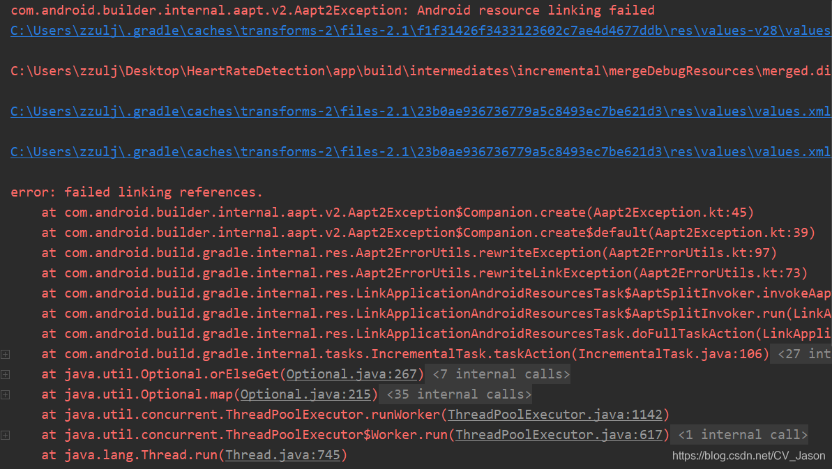 Android Resource Linking Failedaapt2exception Android Resource Linking Failed Csdn博客