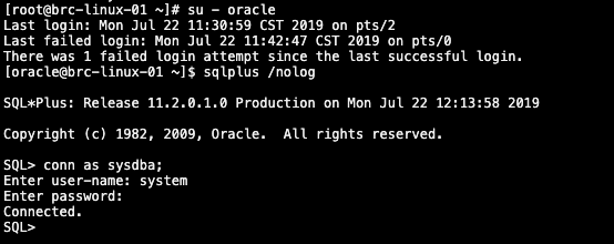 Oracle使用sqlplus登录用户尽量使用nolog登录_sqlplus nolog登录-CSDN博客