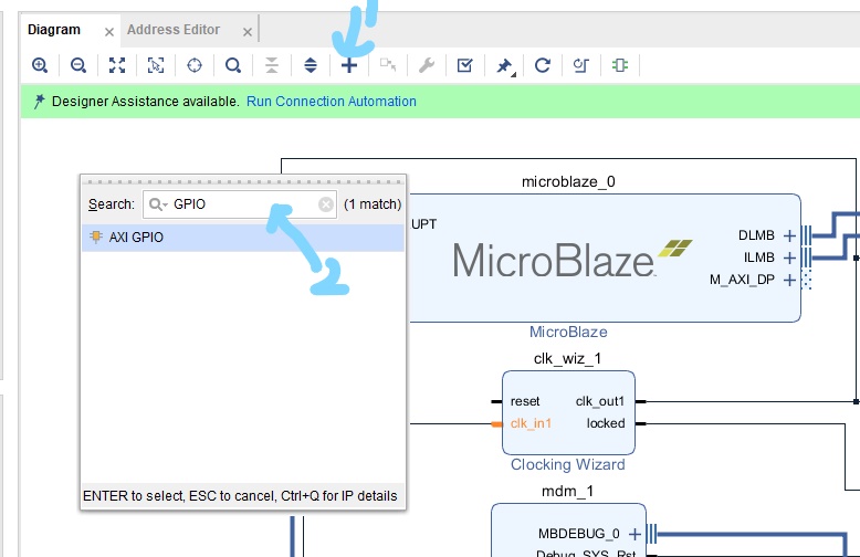 FPGA ZYBO vivado使用MicroBlaze软核控制GPIO（按键加LED）_vivado 添加软核-CSDN博客