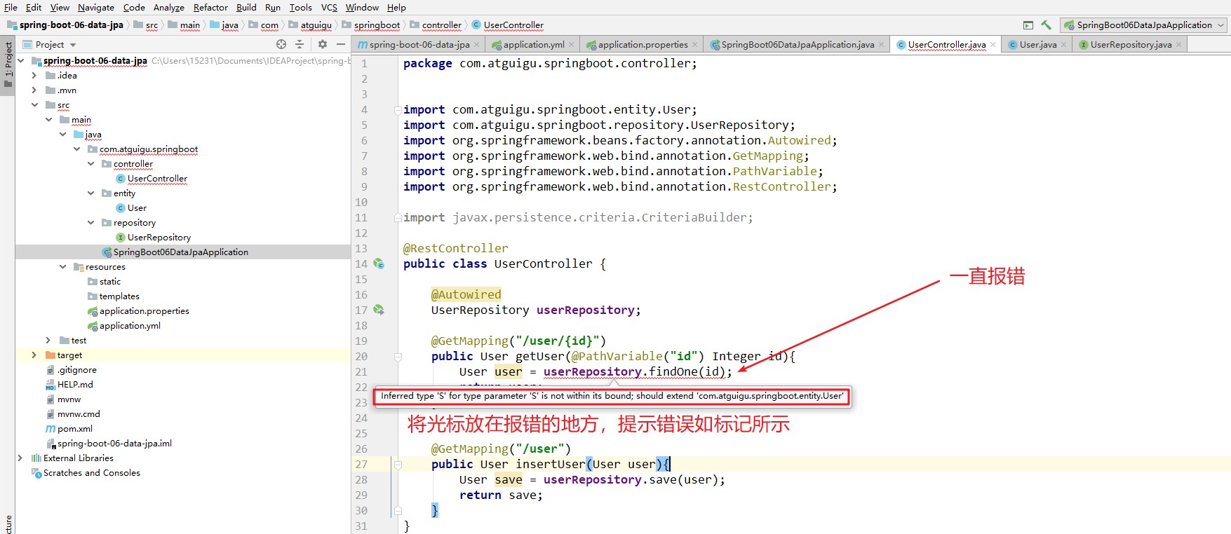 Inferred type 'S' for type parameter 'S' is not within its bound ...