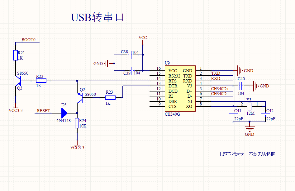 Stm32串口下载电路及一键下载方式 Stm32串口下载原理图 Csdn博客
