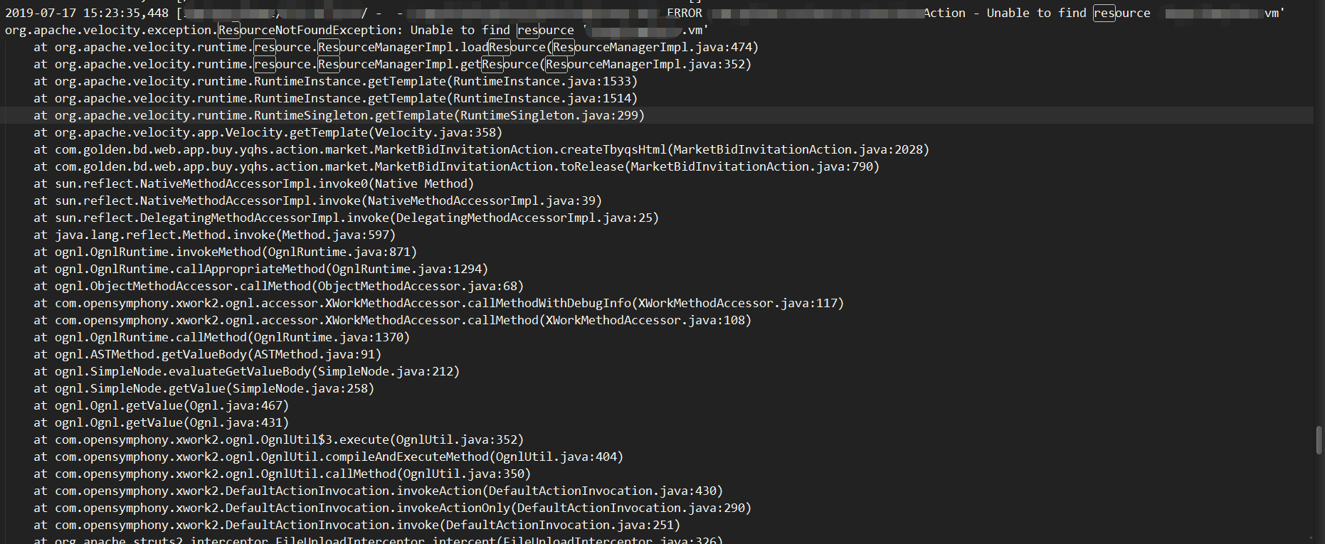 velocity模板生成静态页提示"org.apache.velocity.exception.ResourceNotFoundException: Unable to find ...