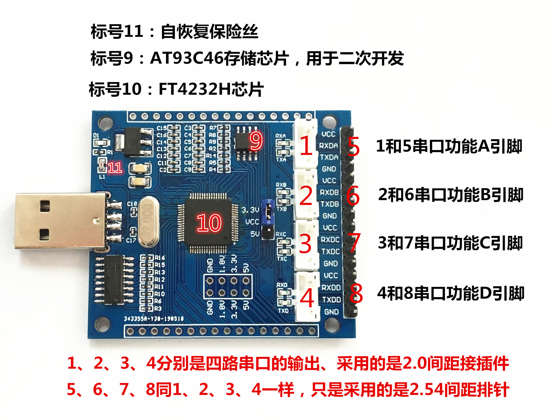 USB转4路串口 USB转多路串口 串口神器_ft4232 usb转串口丢包是什么原因-CSDN博客