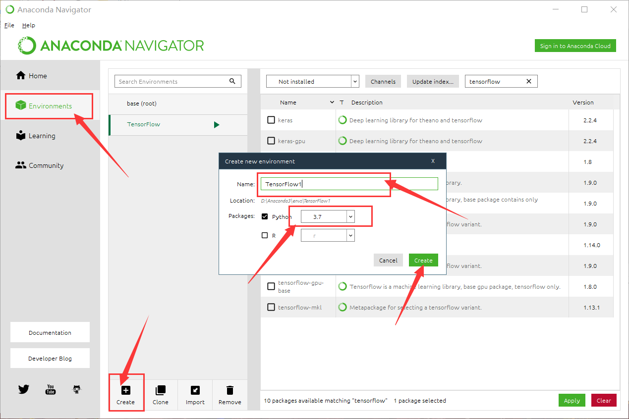 Windows中Anaconda安装TensorFlow_window conda tensorflow-CSDN博客