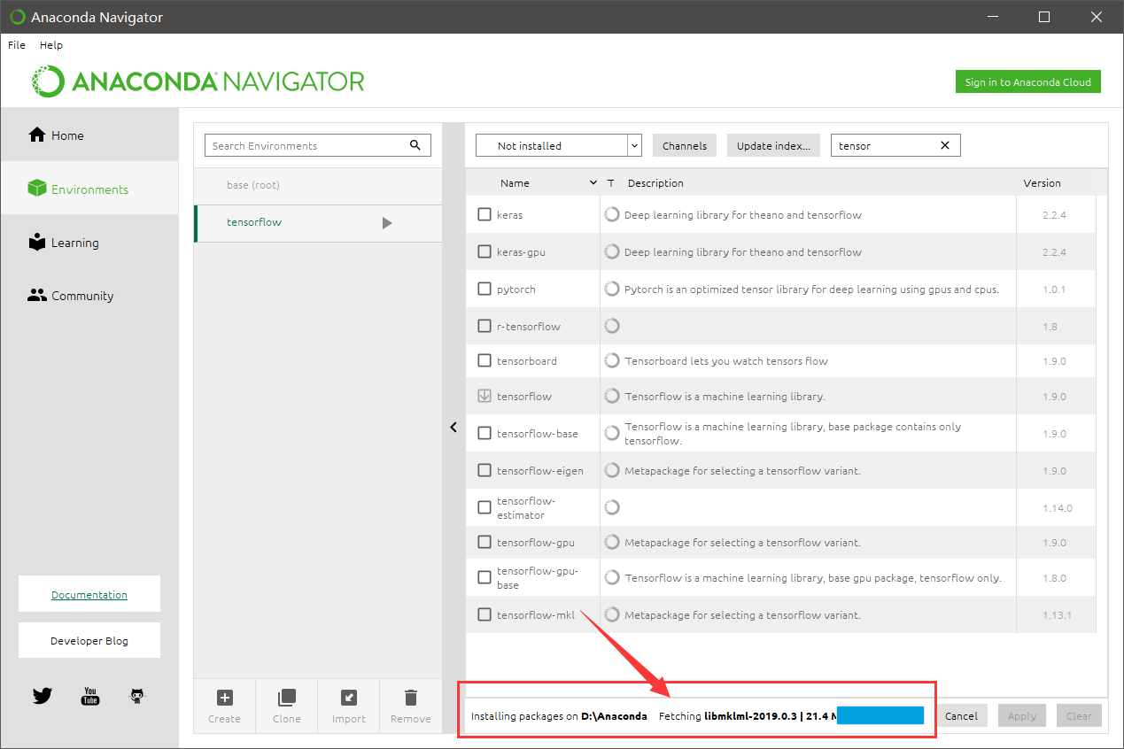 Windows中Anaconda安装TensorFlow_window conda tensorflow-CSDN博客