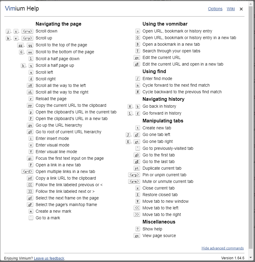 【学习笔记】Vimium插件学习，键盘党的自我修养_window vimium插件-CSDN博客