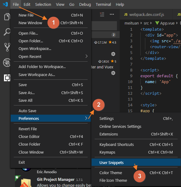 Vscode为vue文件设置模板代码vscode Vue文件 Csdn博客
