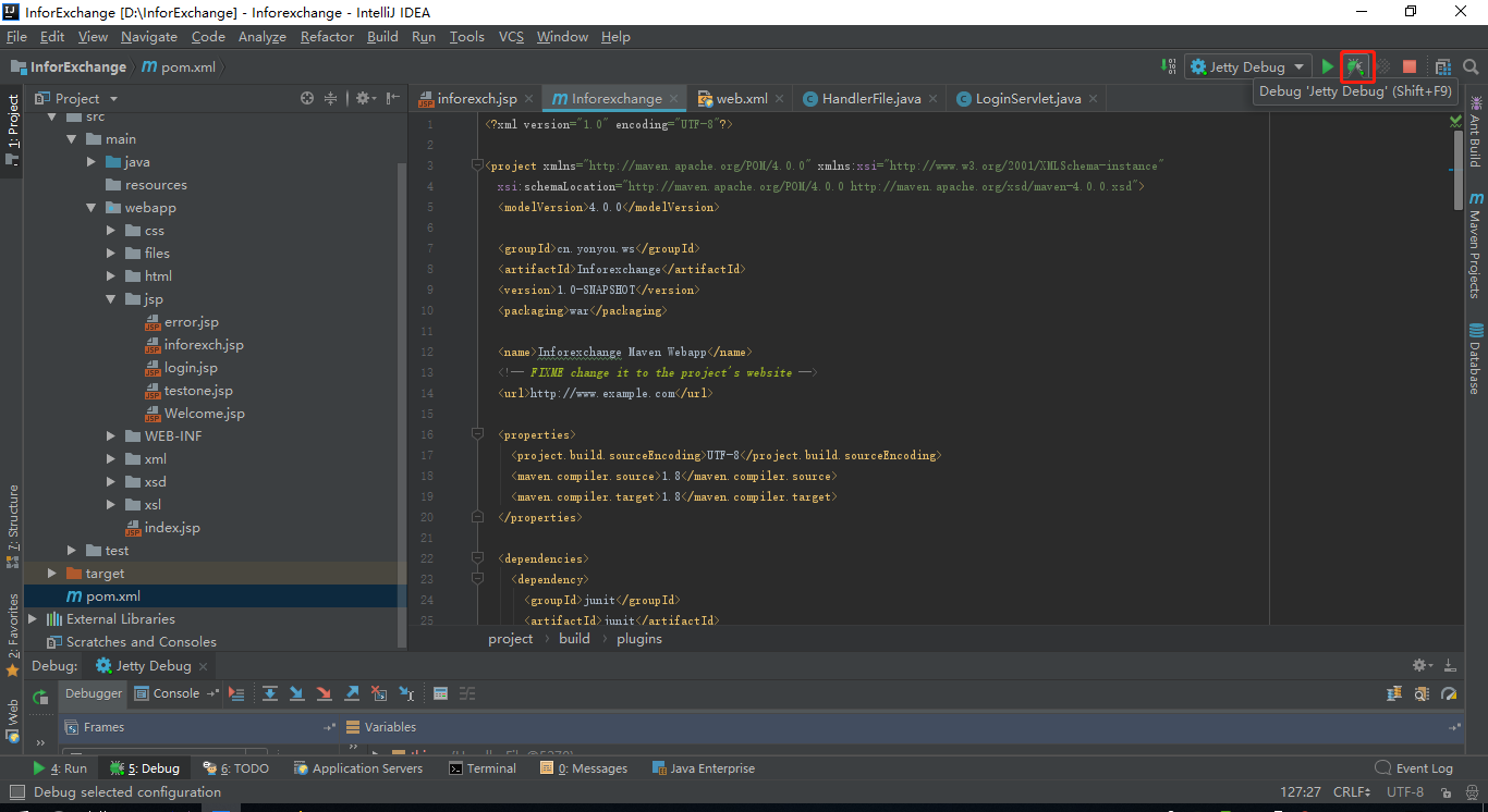 IDEA下使用Jetty以debug模式启动以便代码调试的配置_jetty debug-CSDN博客
