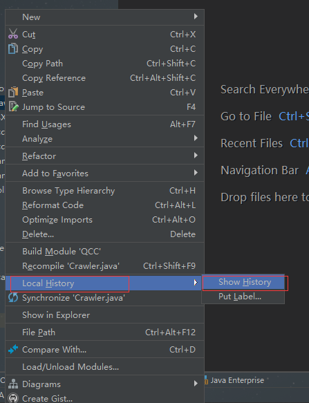 在 Intellij IDEA 上如何查看本地历史版本_idea git 查看本地未提交代码版本-CSDN博客