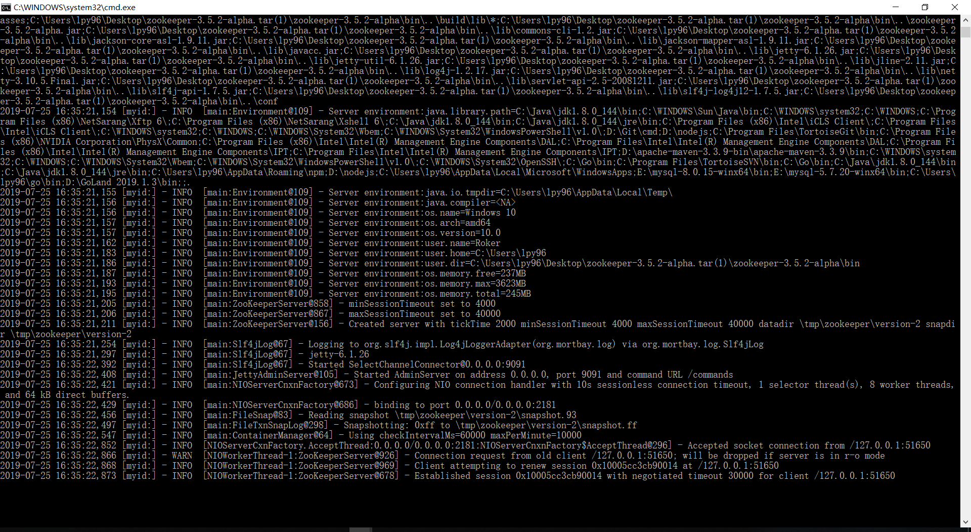 zookeeper在Windows下的使用及端口占用处理_zkcli.cmd端口无法修改-CSDN博客