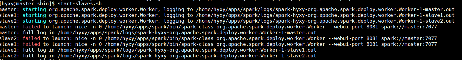 在启动Spark时用start-master.sh和start-slaves出现以下错误:_spark start-slaves cononect refuse-CSDN博客